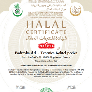 Certificates ♥ Podravka