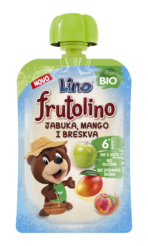 Frutolino BIO jabolko, mango in breskev ♥ Podravka